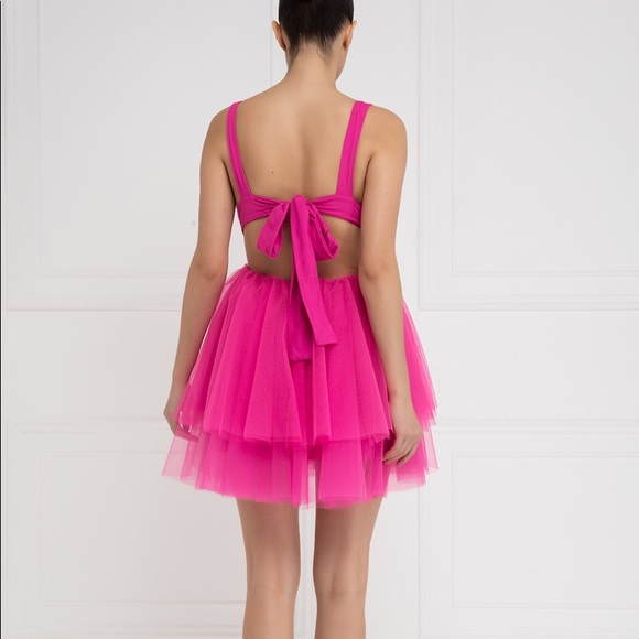 Kikiriki | Dresses | New Fuschia Backless Mini Tutu Dress | Poshmark